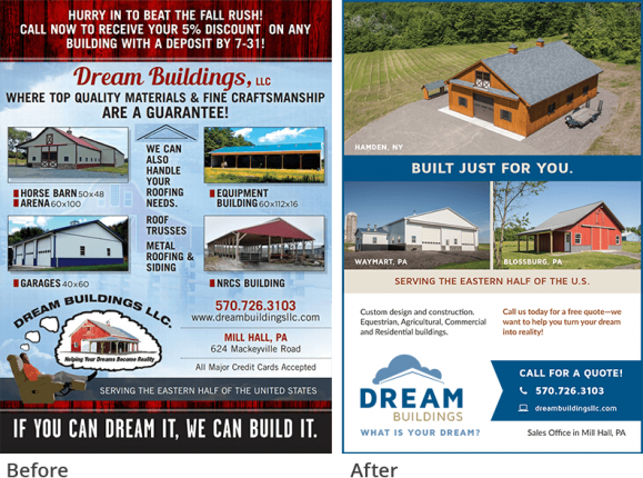 Ad Design, Before & After [Case Study] - Rosewood Marketing